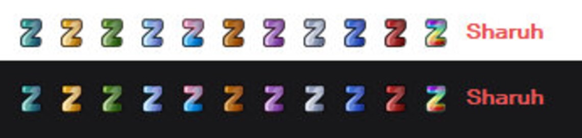 Twitch Sub Badge Letter z Bit Badges Discord Emotes Collection Streamer ...