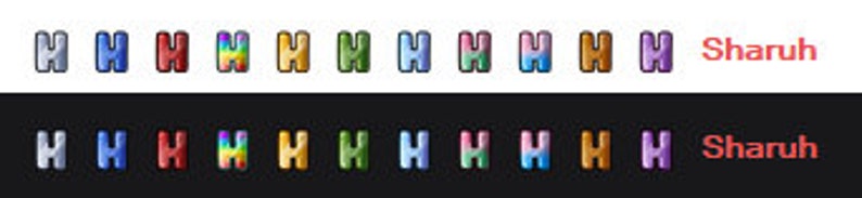 Twitch Sub Badge - Letter "h" | Bit Badges | Discord Emotes ...