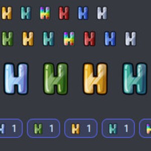 Twitch Sub Badge - Letter "h" | Bit Badges | Discord Emotes ...