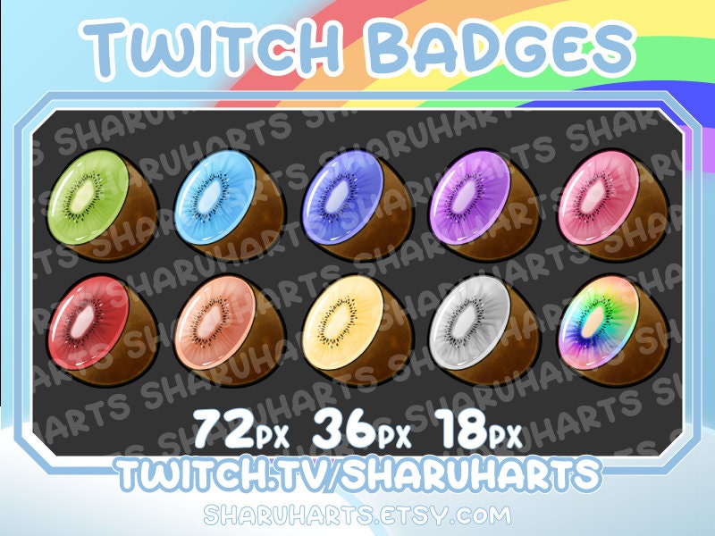 Twitch Sub Badges Kiwi / Bit Badges / Emote / Fruits / Collection ...