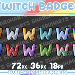 Twitch Sub Badge - Letter "w" | Bit Badges | Discord Emotes ...