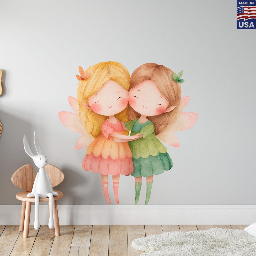 Fairy Sisters Wall Decal - Girls Room, Nursery Peel and Stick Decor - Etsy