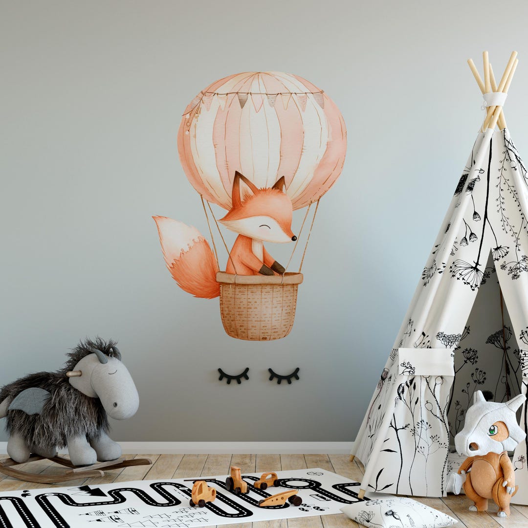 Fox Wall Decal - Vinyl Wall Decal, Woodland Decal, Kids Wall Decal ...