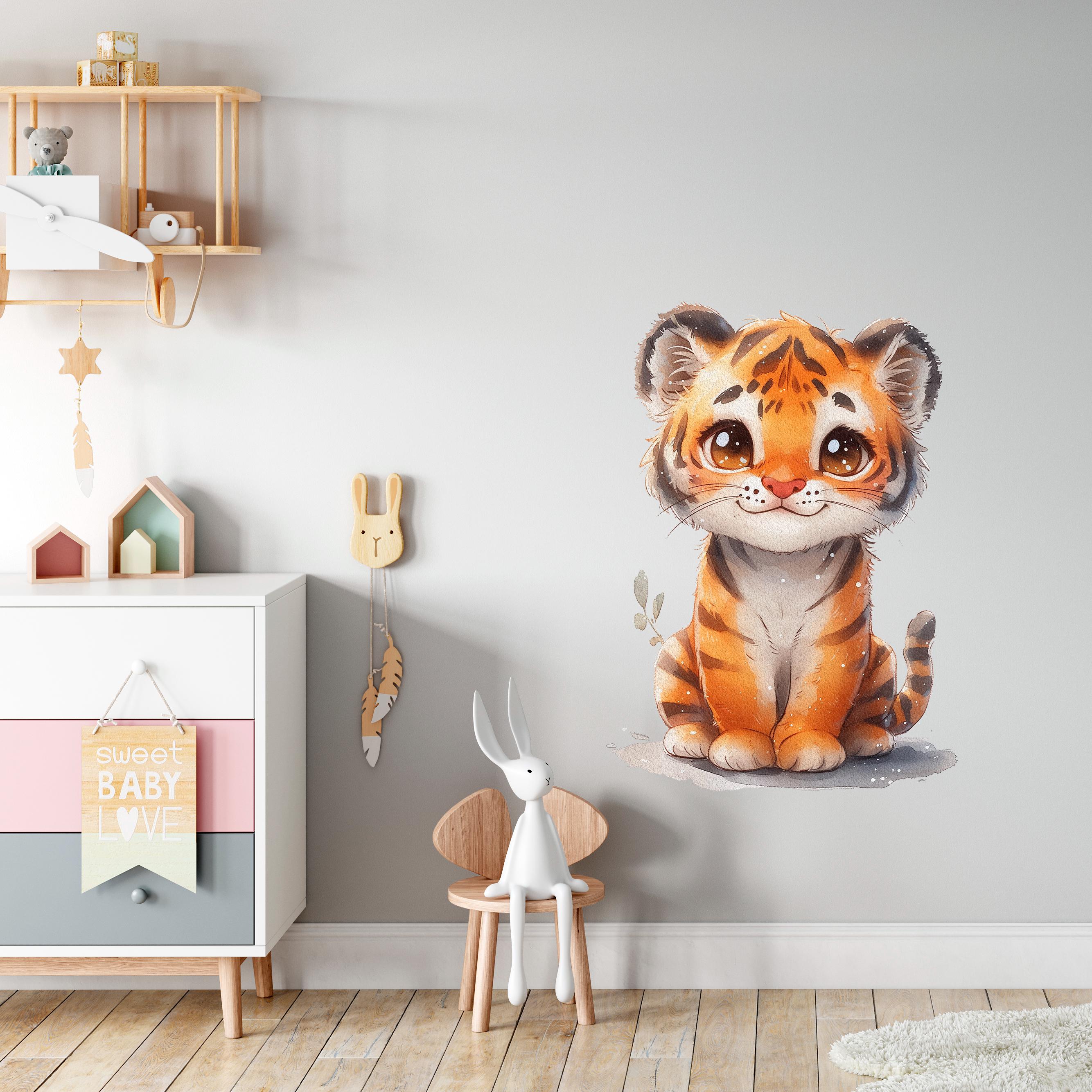 Tiger Wall Decals - Nursery Safari Stickers - Animal Nursery Decor ...