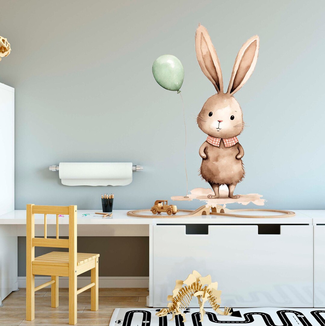 Wall Decals for Kids Room - Bunny Room Decor, Baby Girls Nursery Mural ...