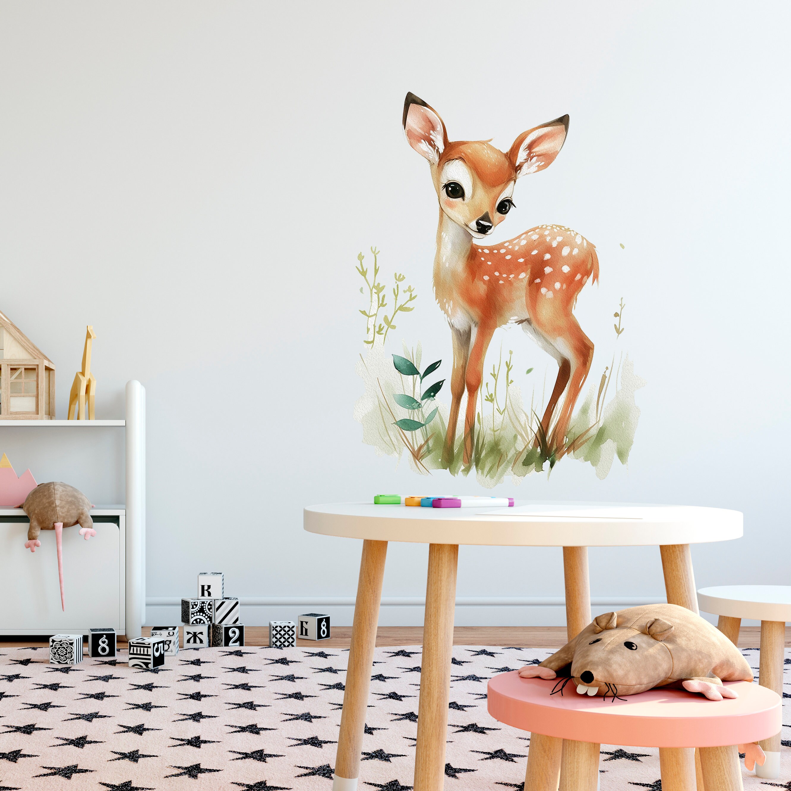 Baby Deed Wall Decals Boho Kids Room Stickers Woodland Nursery Decor ...