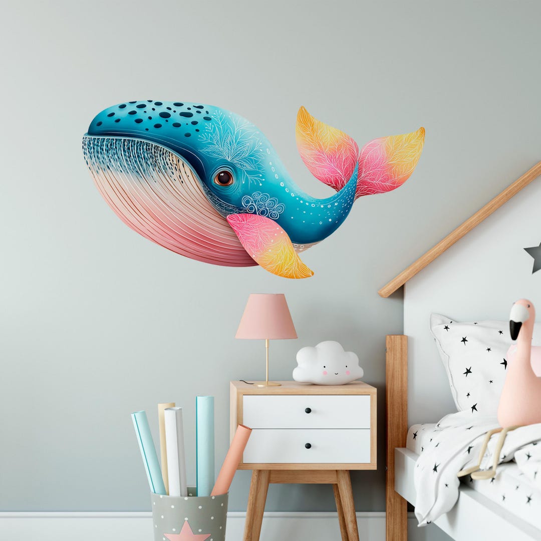 Whale Wall Decals - Nursery Decals, Kids Room Decals, Nursery Decor ...