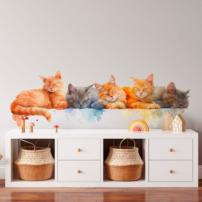 Cat Wall Decals - Etsy