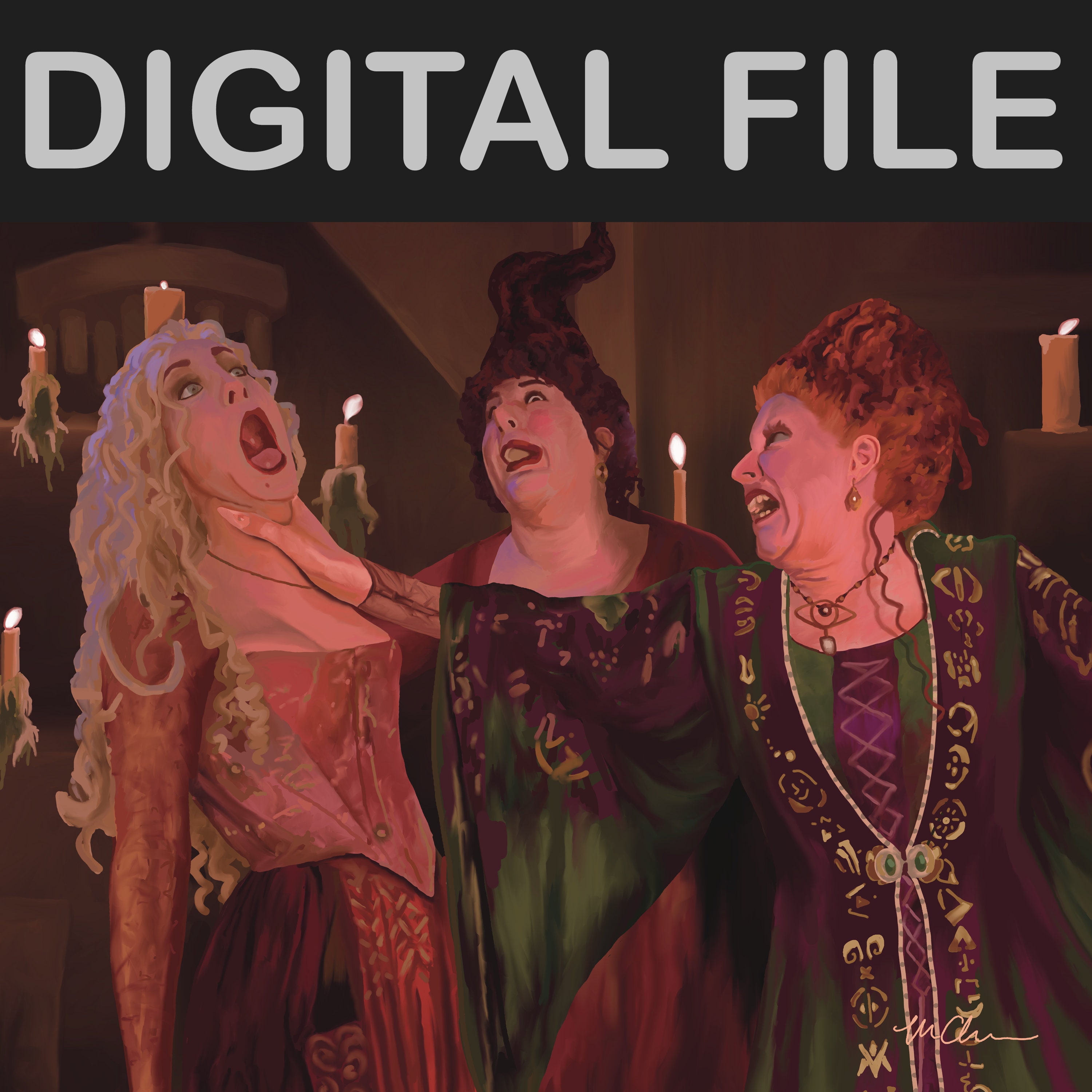 Hocus Pocus Drawing Digital Download Halloween Bette - Etsy