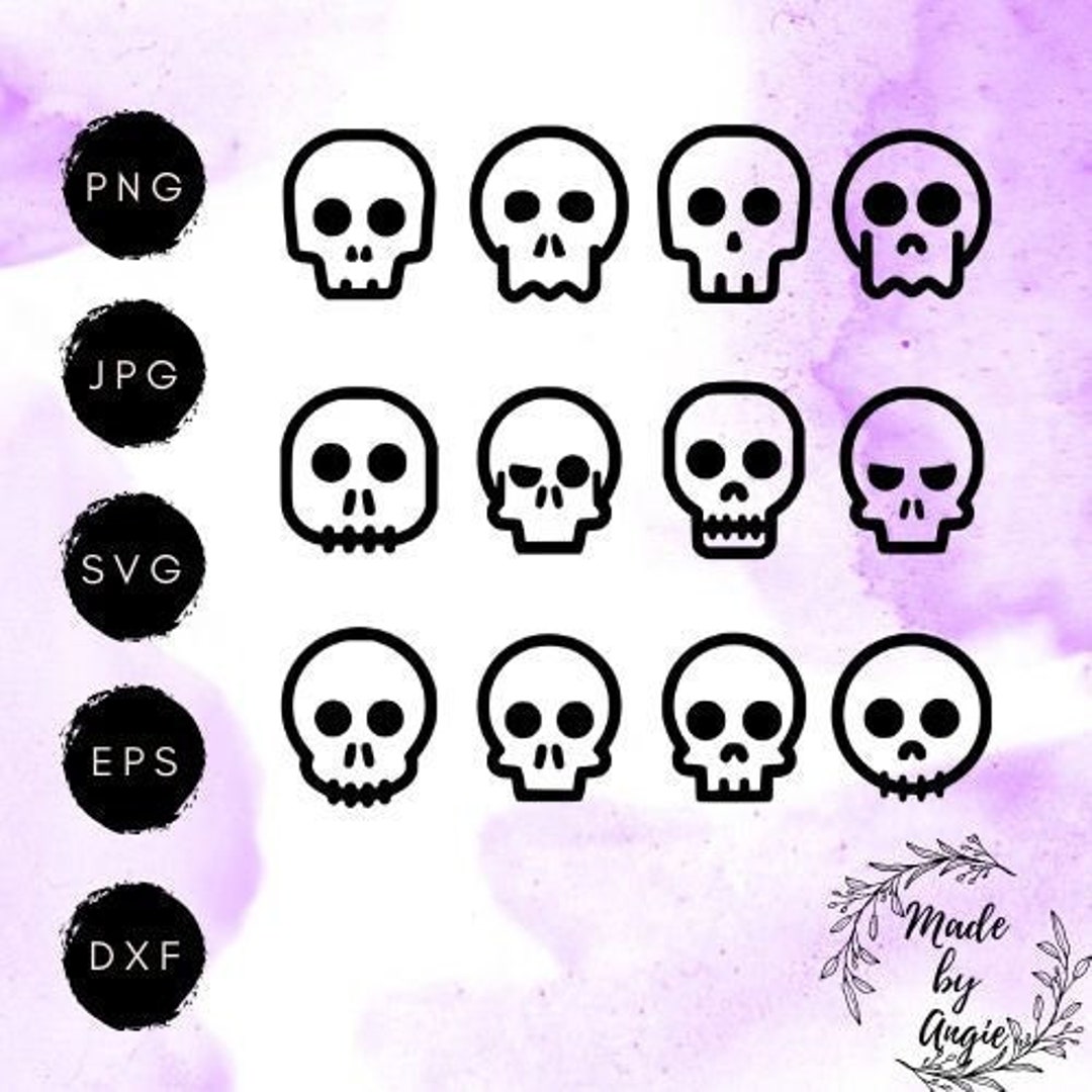 Skull Svg Skull PNG Skeleton PNG Skull Clipart Halloween Skull Face Svg ...