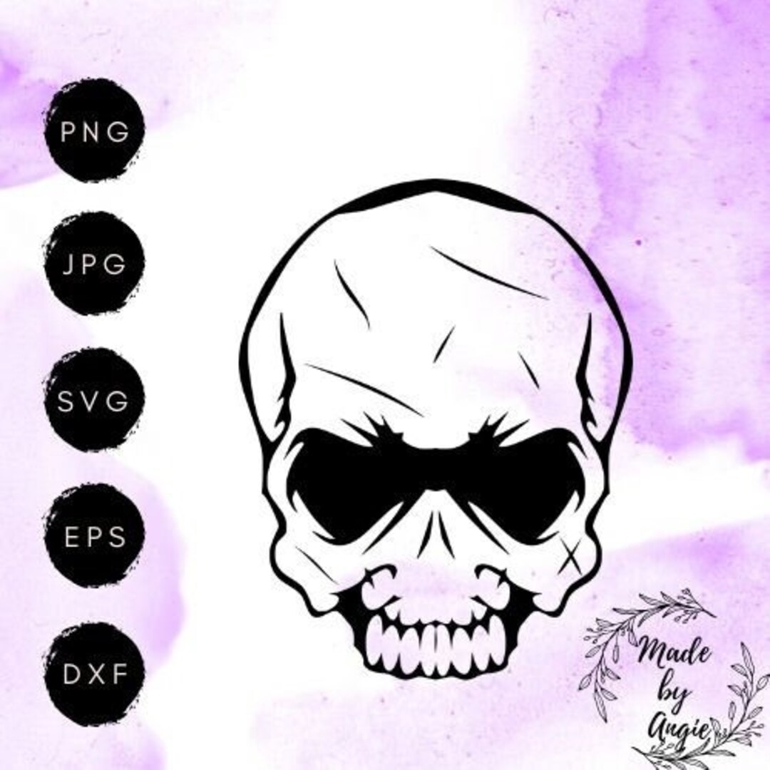 Skull Skull PNG Skull Head Svg Skeleton PNG Halloween Skull Face Svg ...