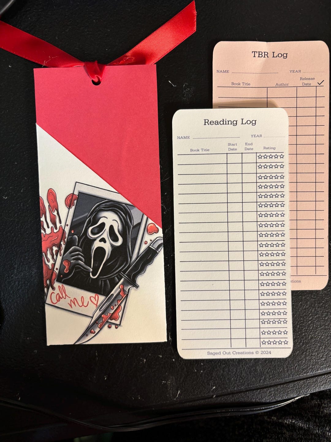 Scream! (2 Designs) Reading Log + Pouch All-in-one - Etsy