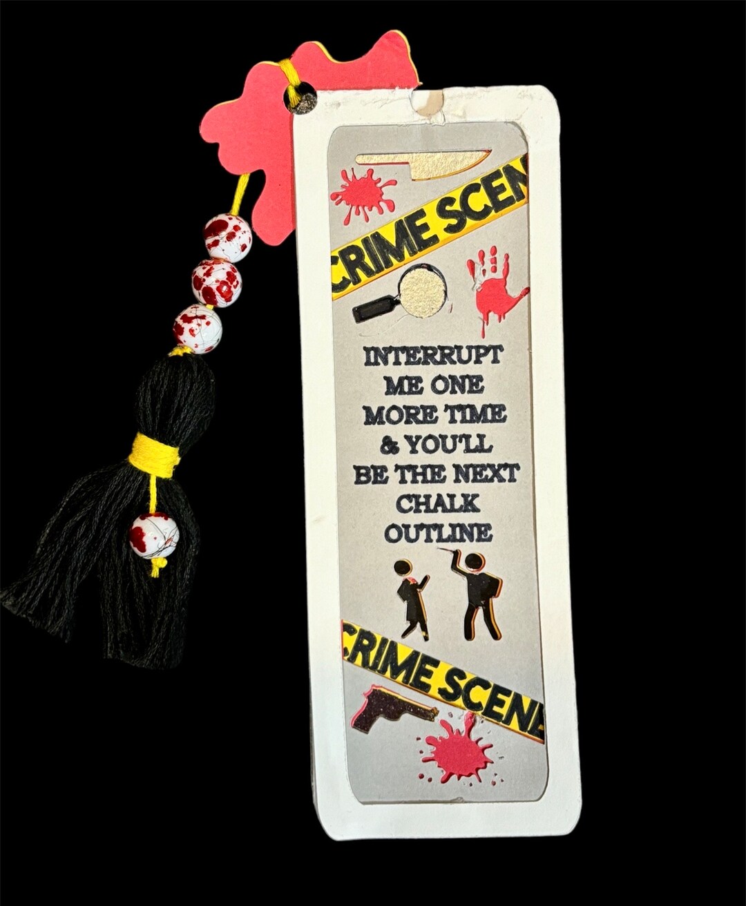 Murder Bookmark || Chalk Outline Bookmark: Rectangle - Etsy