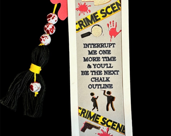 Murder Bookmark || Chalk Outline Bookmark: Rectangle - Etsy