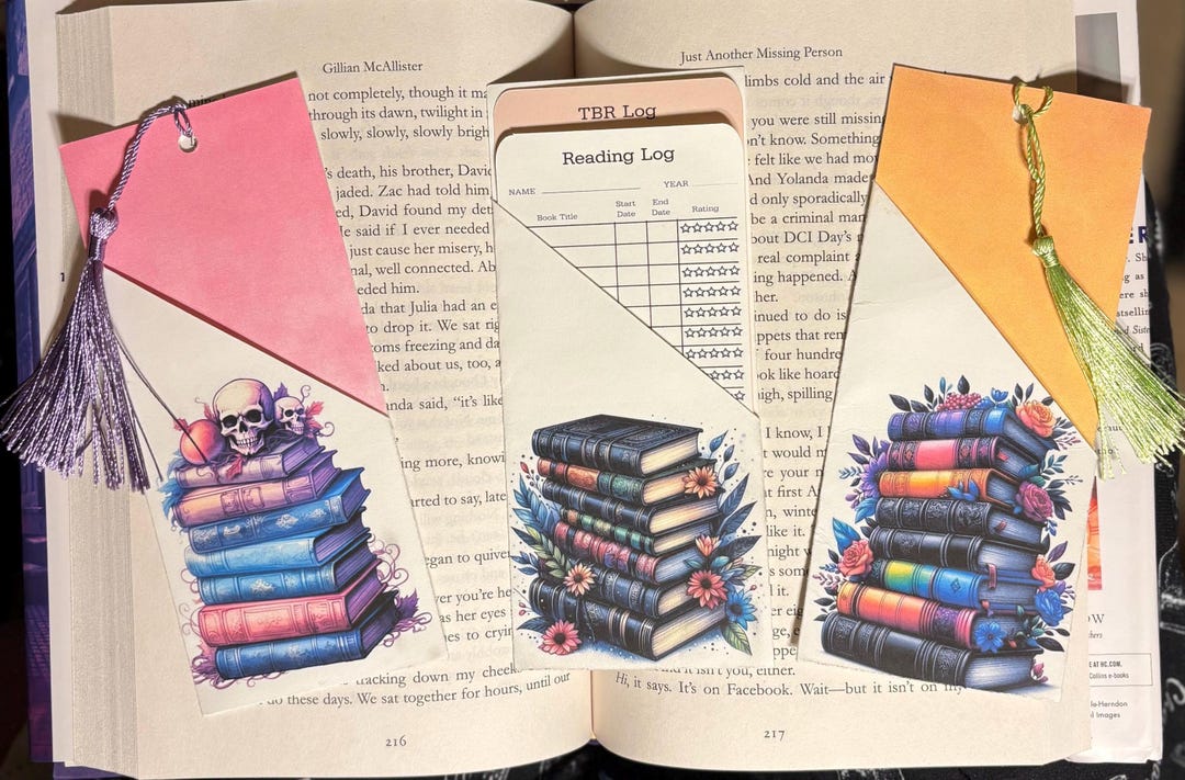 Bookstack [3 Designs: Darker Themed] Bookmark Pouch+logs Bookmark ...