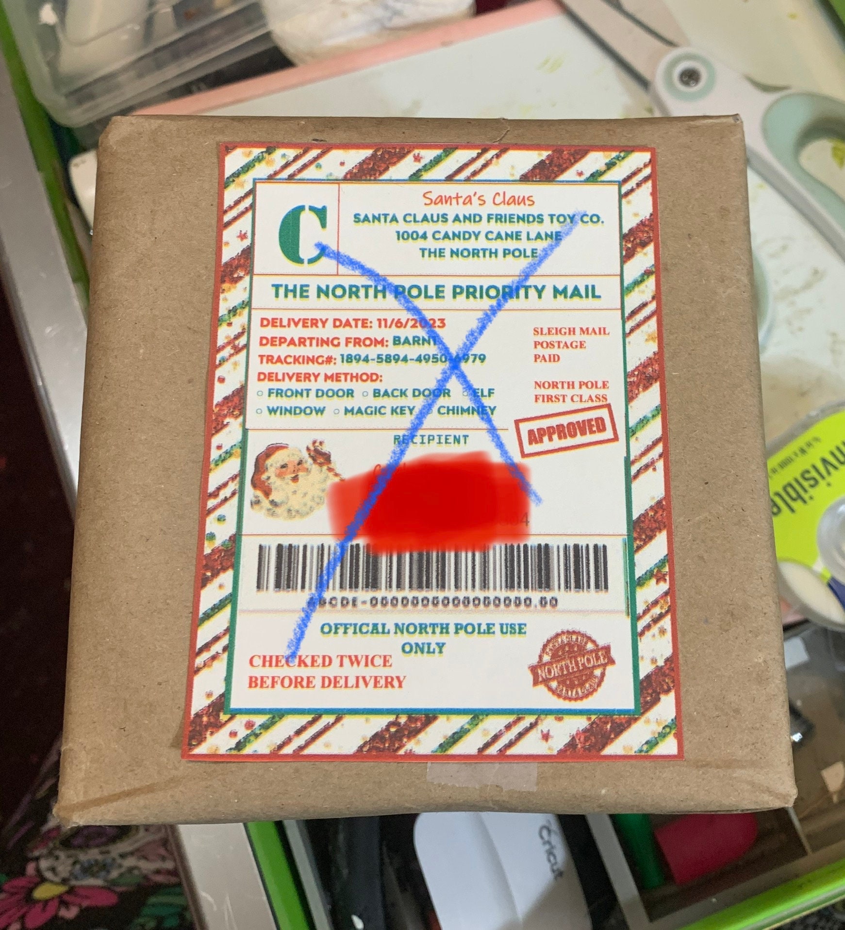 Santa Cam Ornament Letter Holiday Gift Santa Cam Letter Santa Cam Label ...