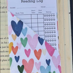 Bookmark Pouch + Reading Log & TBR Log Bookmarks || Colorful *BUNDLE ...