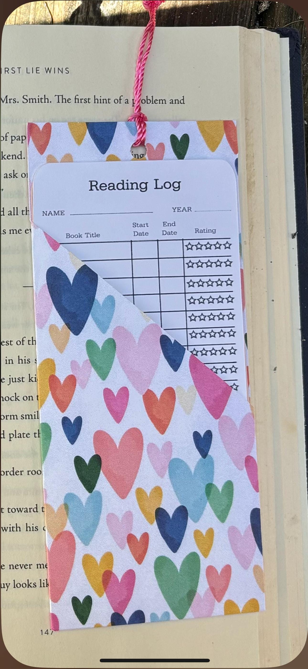 Bookmark Pouch + Reading Log & TBR Log Bookmarks || Colorful *BUNDLE ...