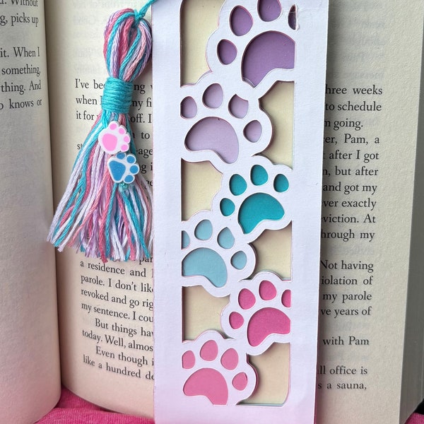 Paw Print Bookmark - Etsy