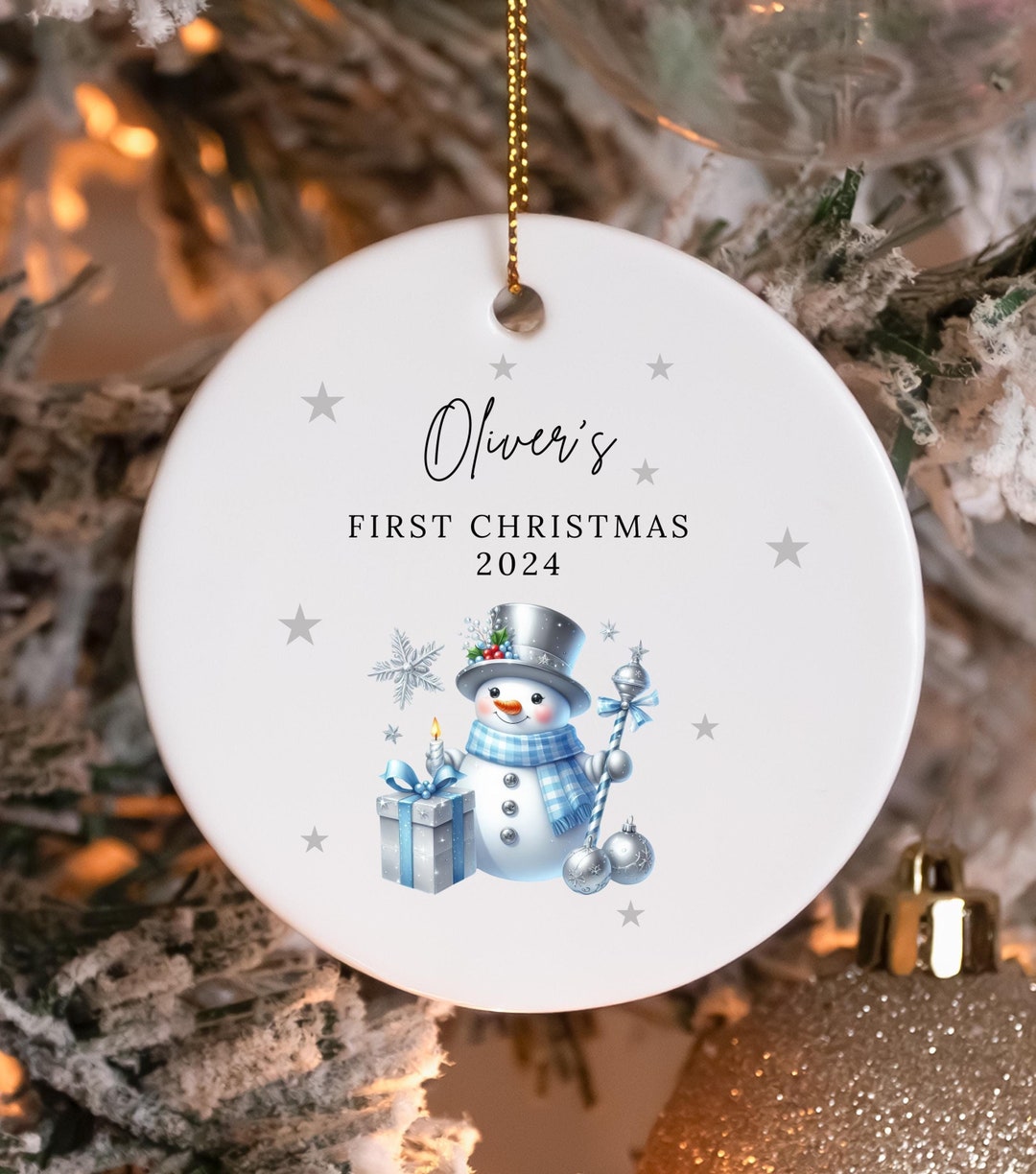 Custom Baby's First Christmas Baubles,custom Keepsake Christmas ...