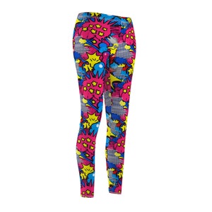 Comic Pop Art Leggings, Graffiti Leggings, Yoga Pants, Printed Tights ...