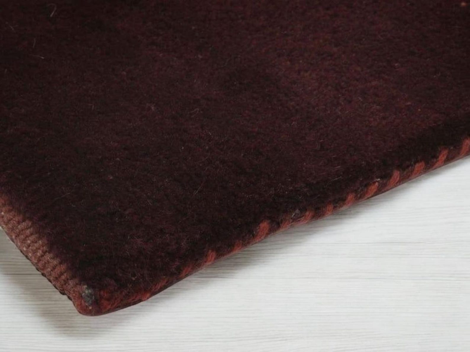 Hand Knotted Gabbeh Loribaft Burgundy Color Wool Rug Handwoven, Hand ...