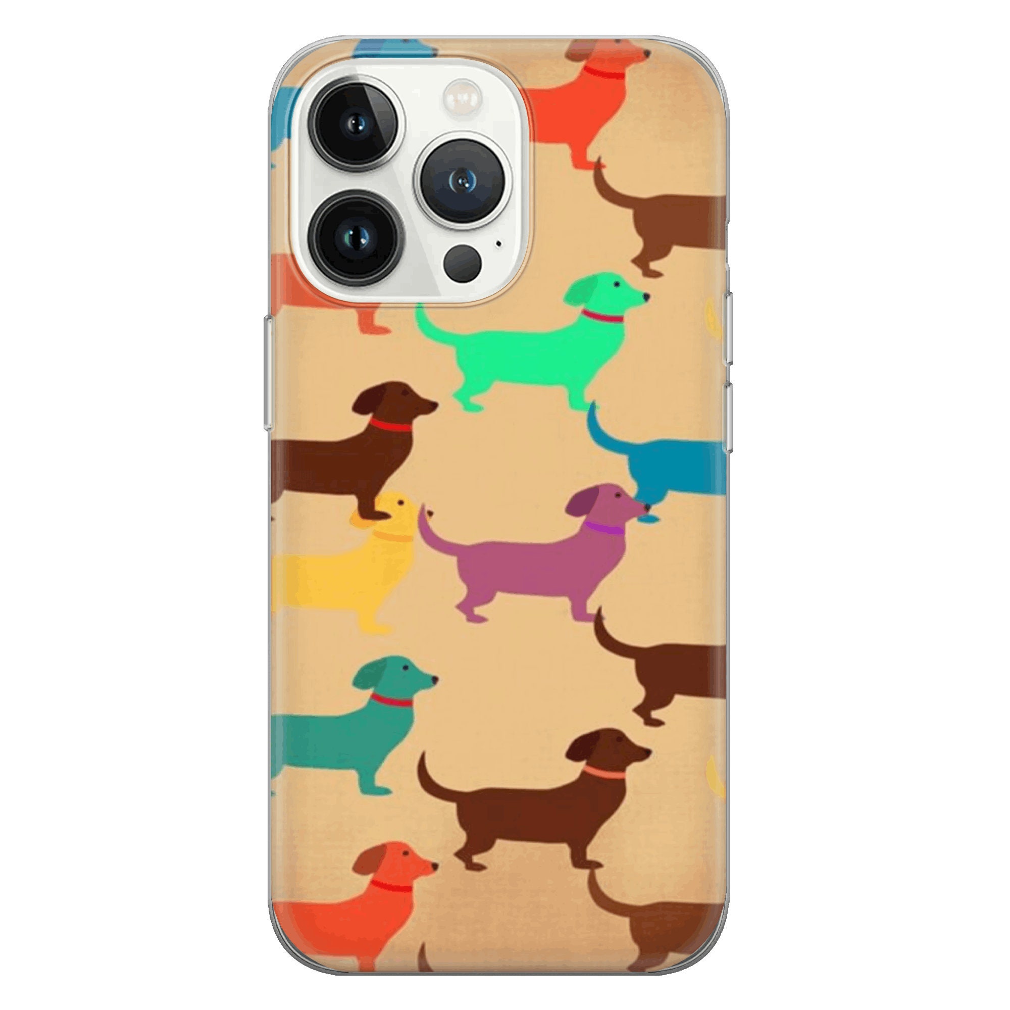 Sausage Dog Phone Case Cute Dachshund Cover Fit for iPhone 15 Pro Max ...