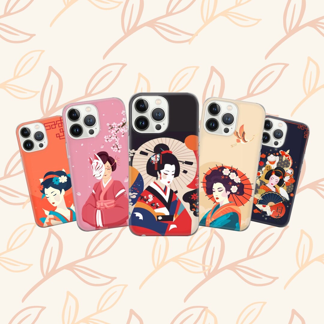 Japanese Geisha Phone Case Asian Style Cover Fit for iPhone 15 Pro Max ...