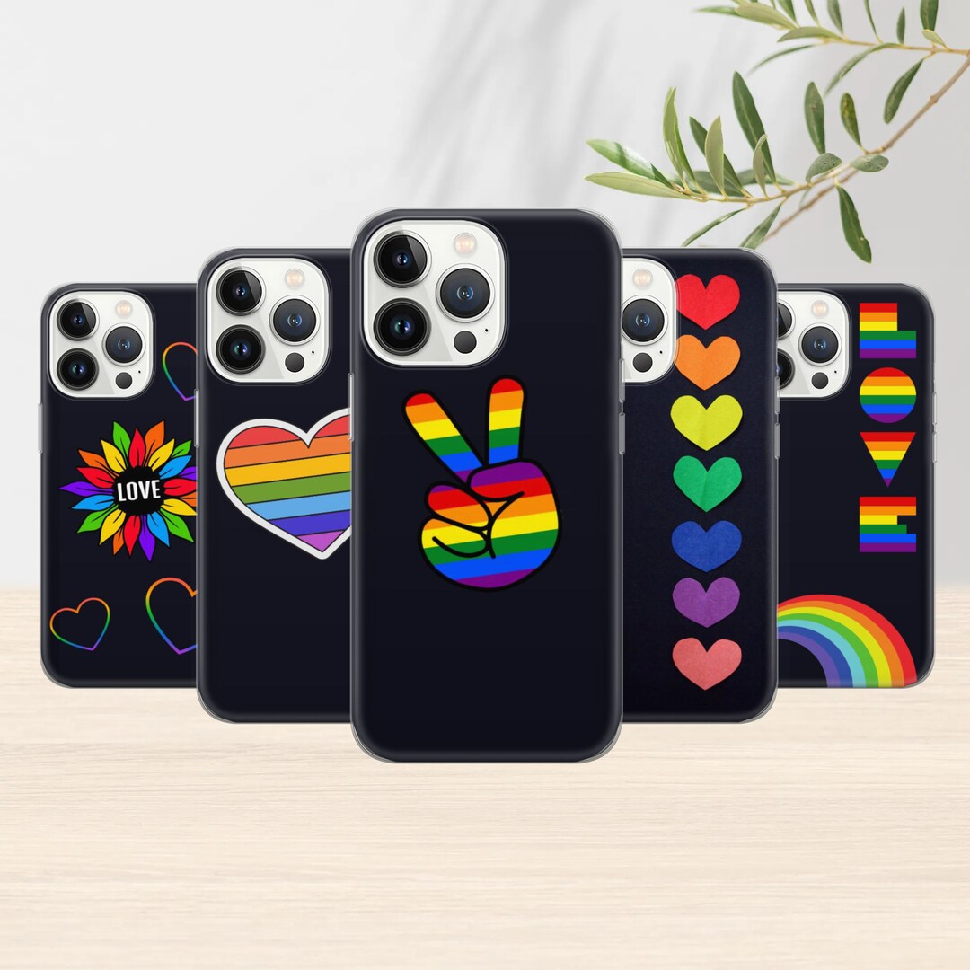 LGBTQ Phone Case Pride LGBT Rainbow Cover Fit for iPhone 14 Pro, 13, 12 ...