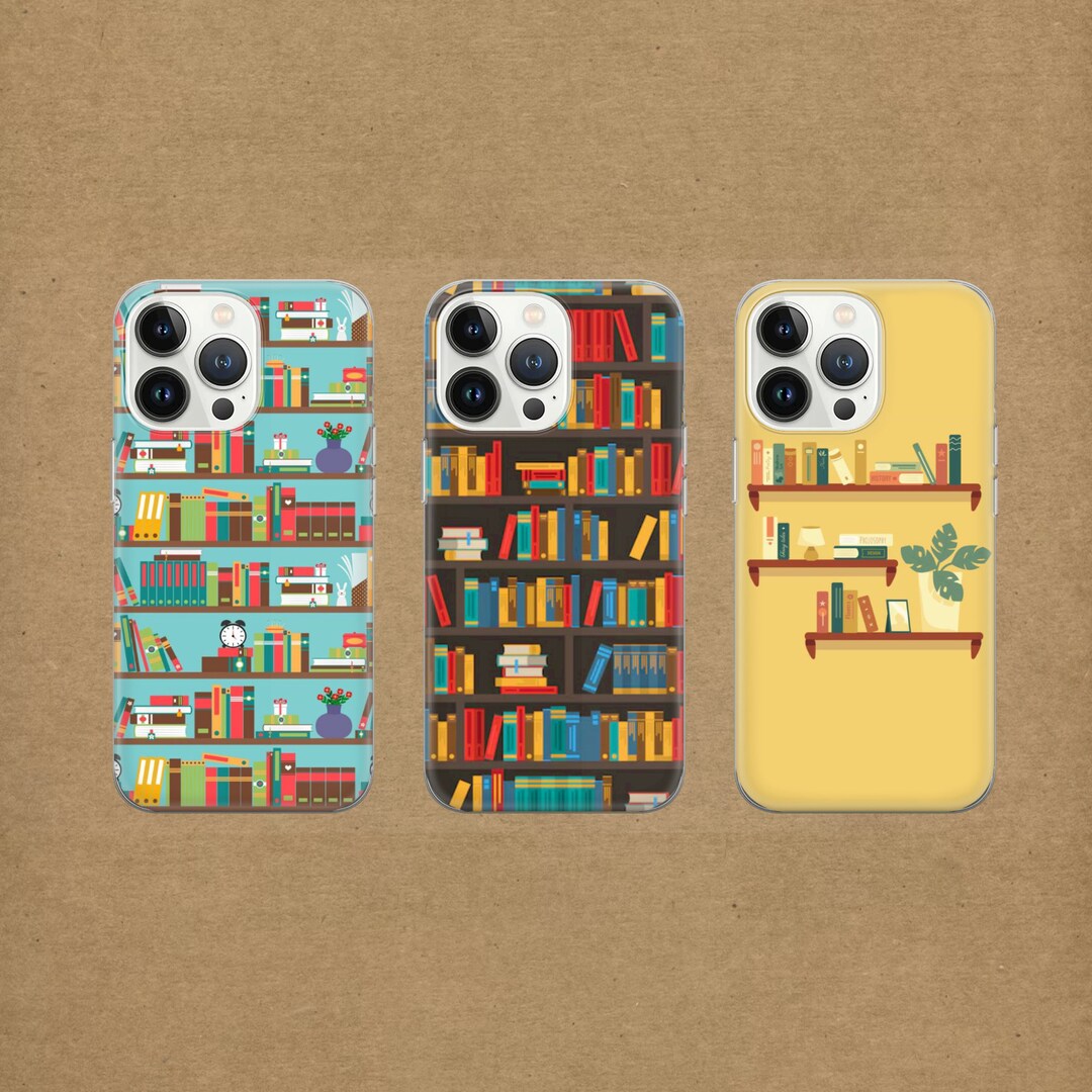Book Shelf Phone Case Literature Cover for iPhone 15pro, 14, 13, 12, 11 ...