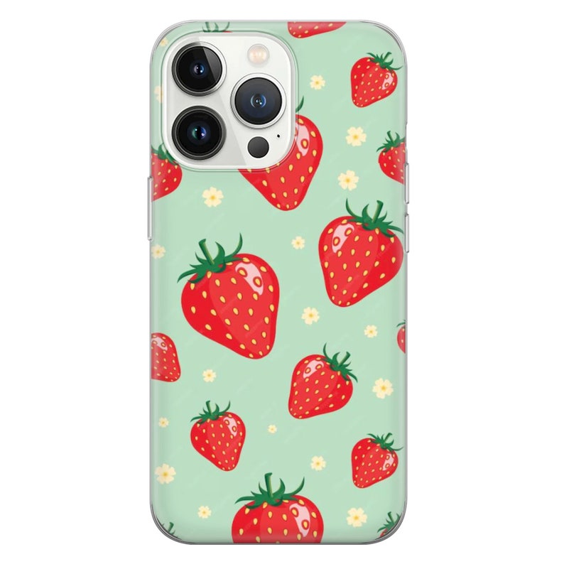 Strawberry Phone Case Juicy Fruit Cover for iPhone 15 14 13 SE Samsung ...