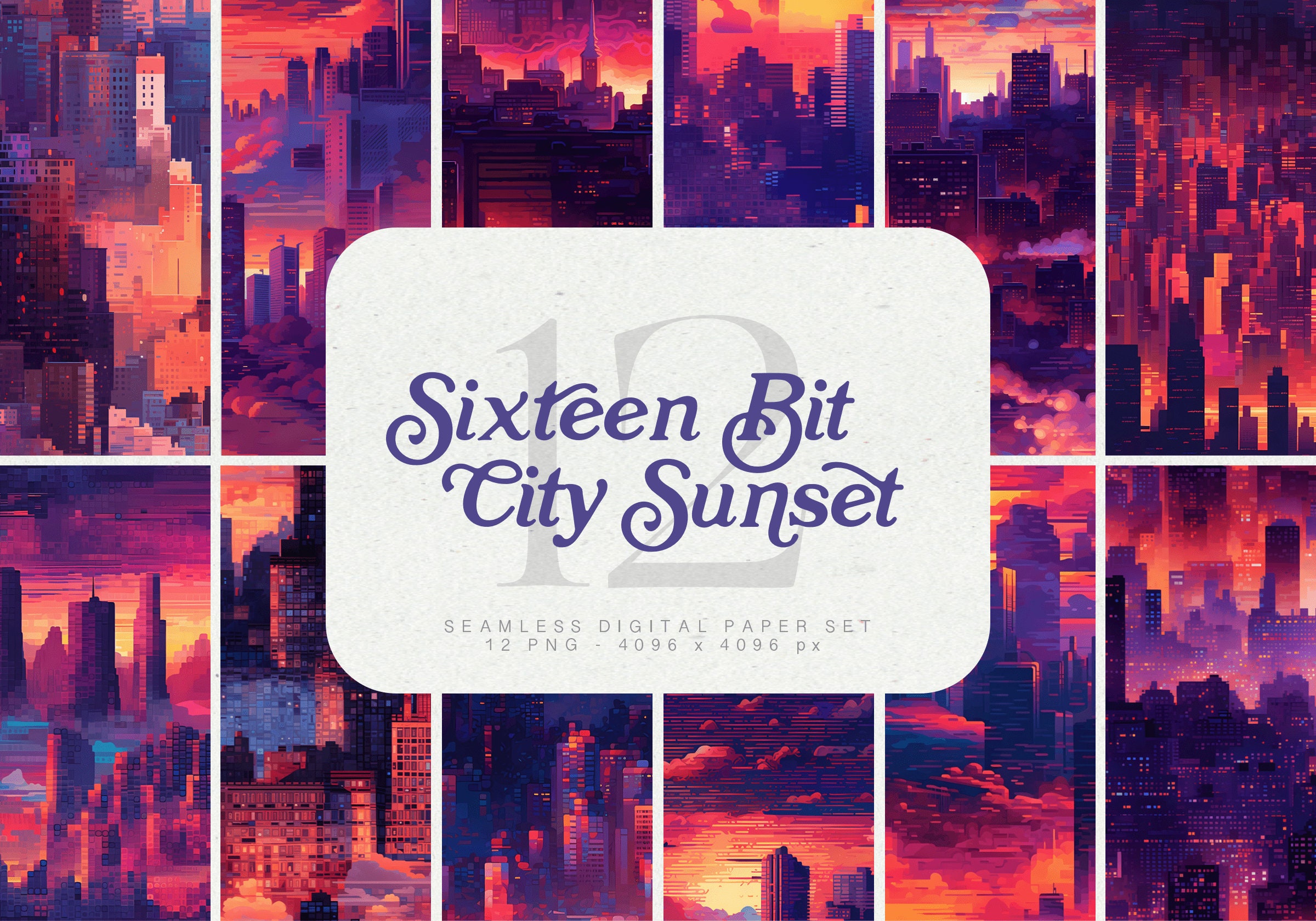 16 Bit City Background