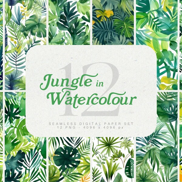 Tropical Jungle Wallpaper - Etsy