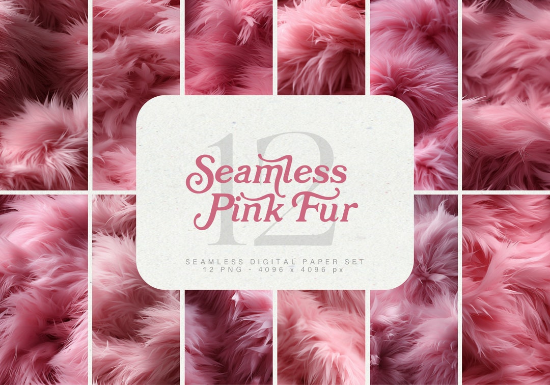 Pink Fur Digital Paper Seamless Fur Scrapbook Pink Fur - Etsy