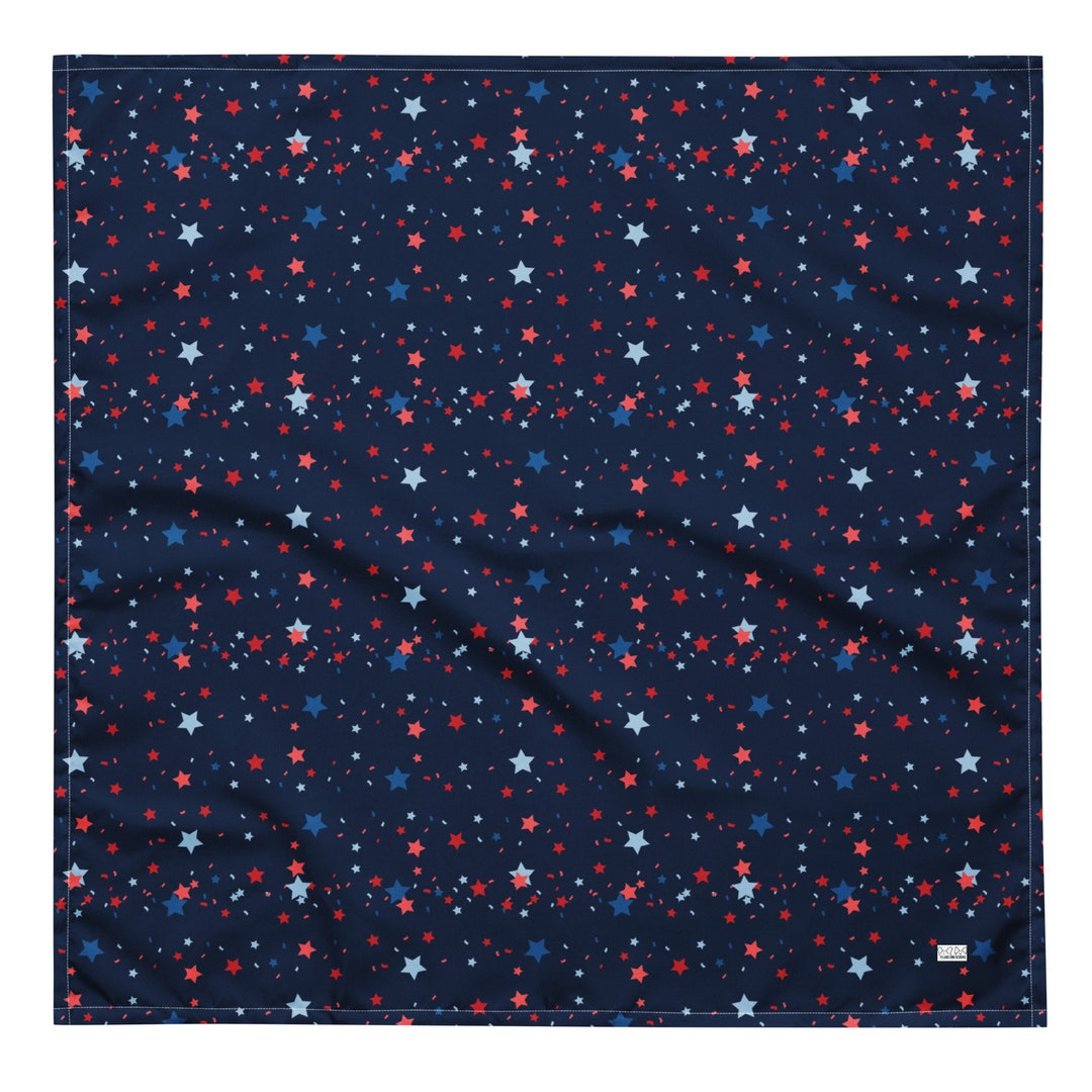 Star Spangled Bandana, Fourth of July Bandana, Patriotic Bandana ...
