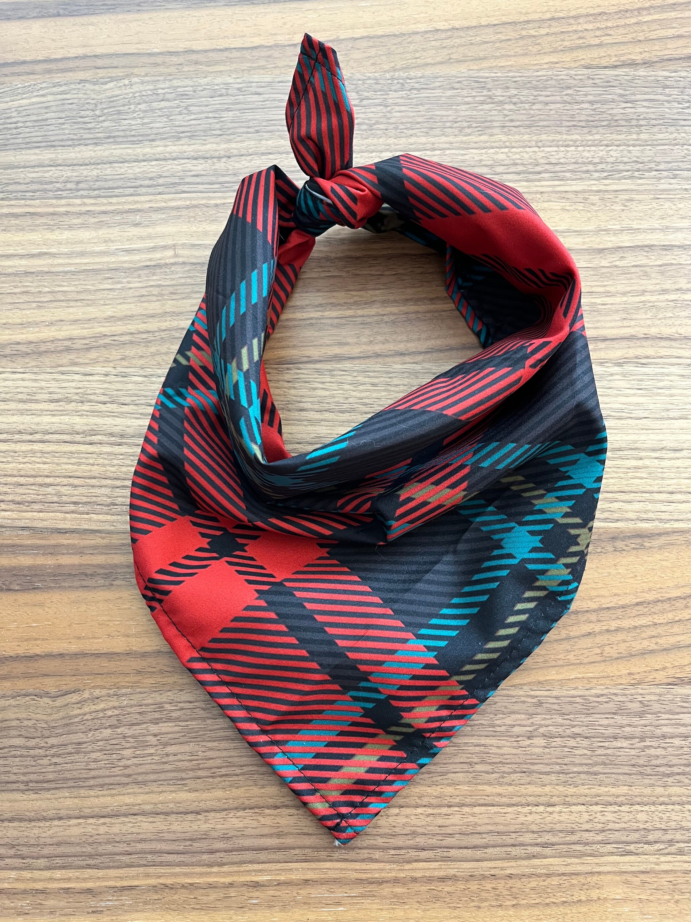 Plaid Bandana, Christmas Plaid Bandana, Plaid Holiday Bandana, Tartan ...