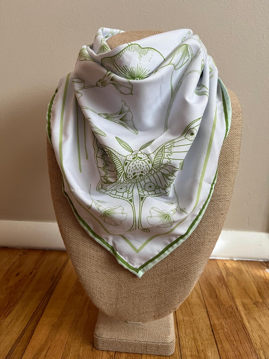 Morning Glory Bandana Moths Mythical Medieval Scarf Boho Accessory - Etsy