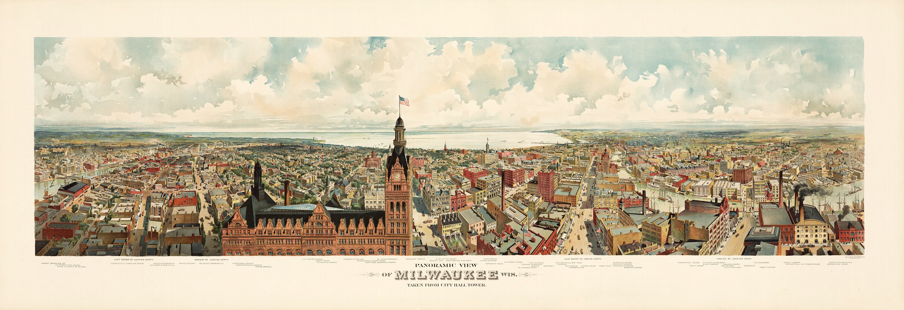 Map of Milwaukee WI 1898 High Resolution Digital Download - Etsy