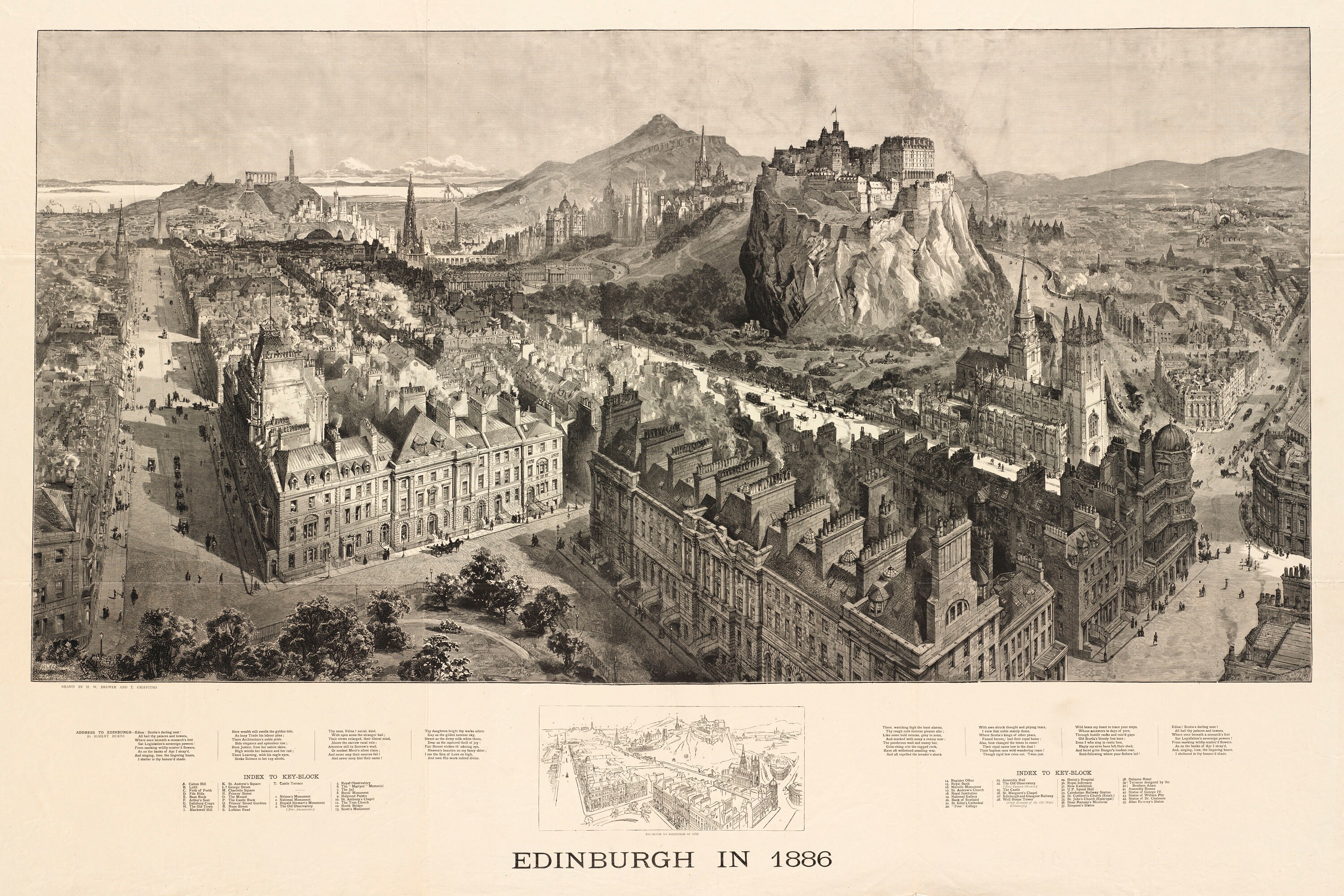 Edinburgh Scotland 1886 High Resolution Digital Download - Etsy