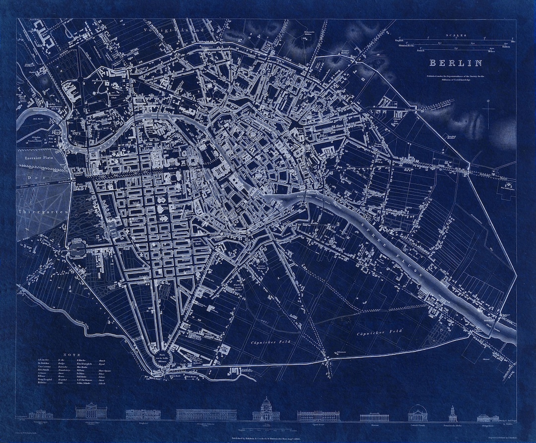 Map of Berlin 1833 High Resolution Digital Download - Etsy