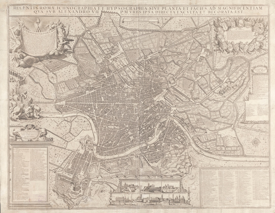 Map of Rome 1830 High Resolution Digital Download - Etsy