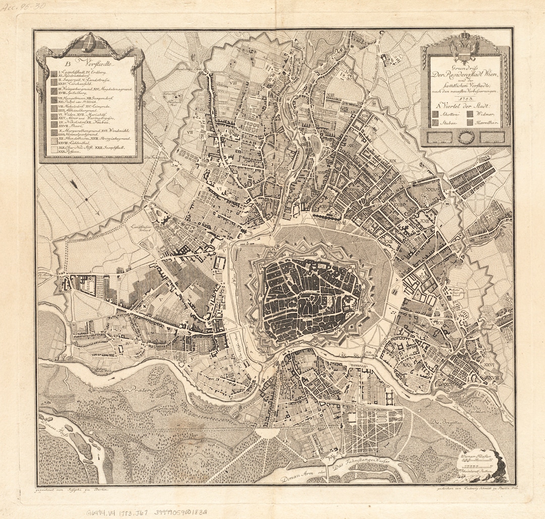 Map of Vienna 1783 High Resolution Digital Download - Etsy