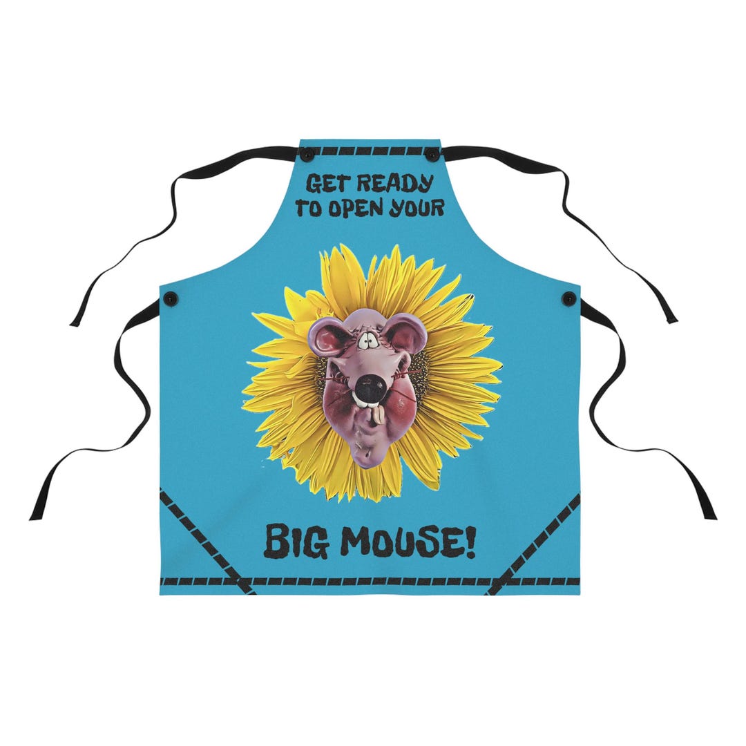 Get Ready to Open Your Big Mouse Purple Apron Clever Mouse Handmade ...