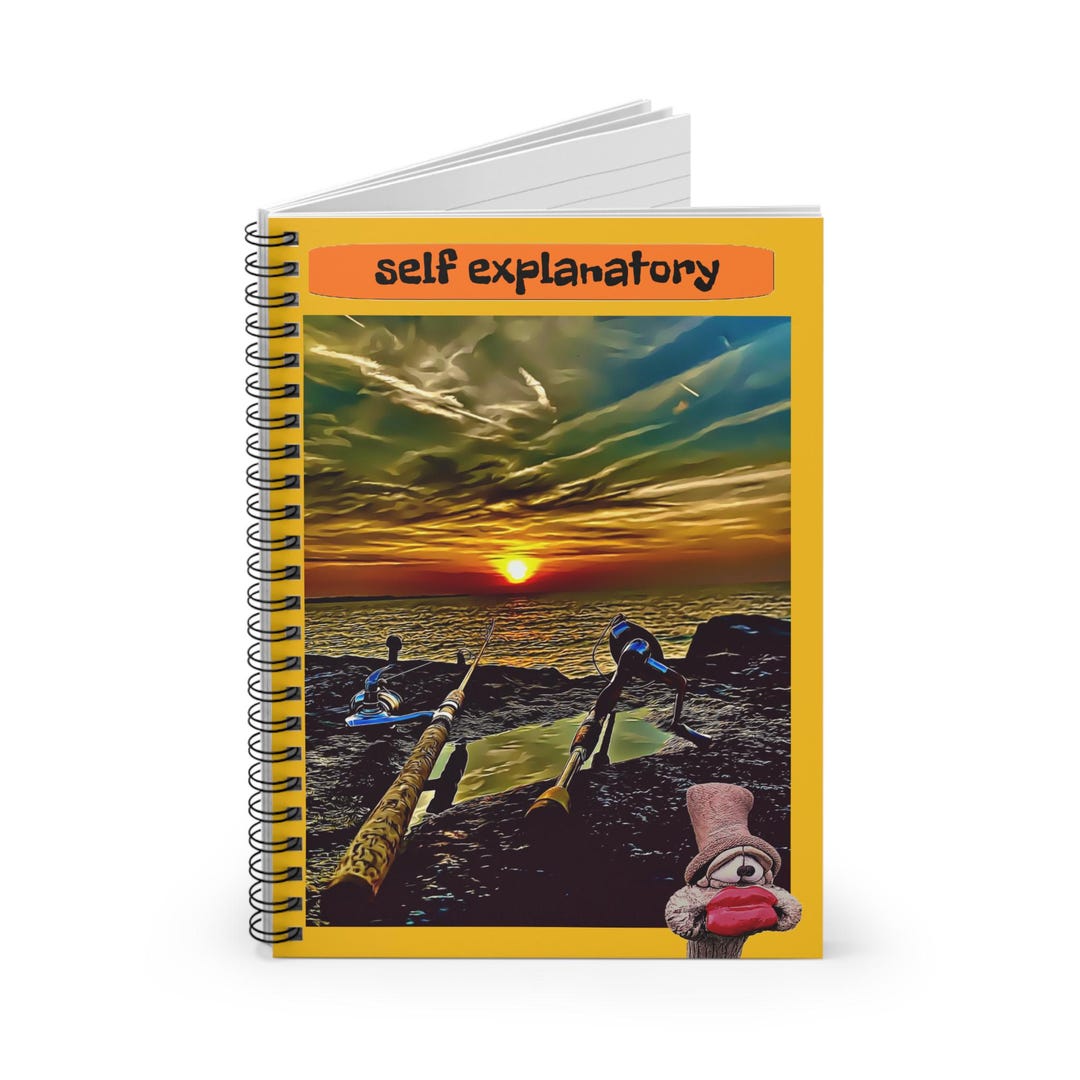 Self Explanatory Artsy Spiral Notebook Ruled Line Goofy Handmade Worm ...