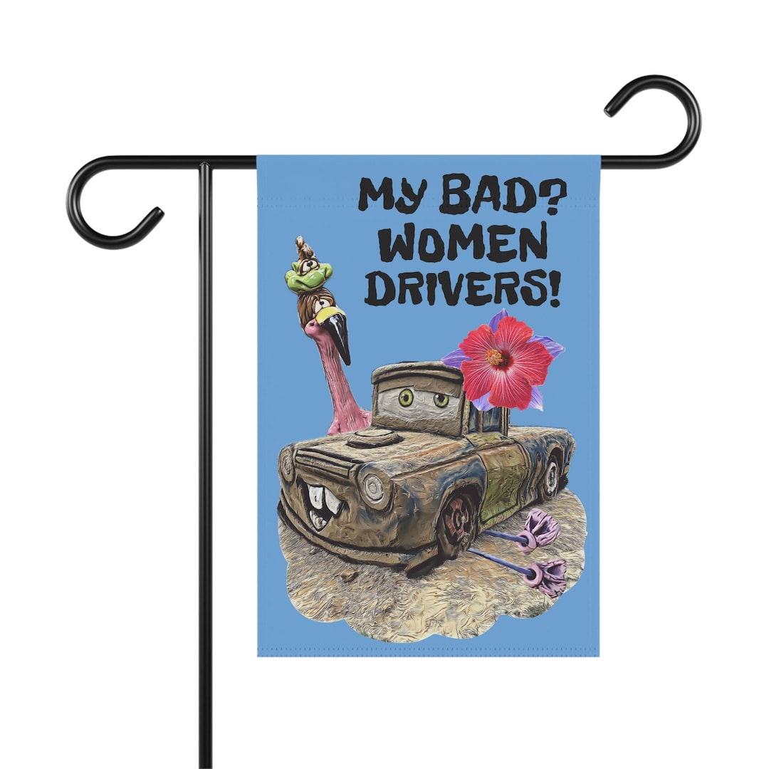 My Bad Woman Driver Flamingo Collectors Parking Sign Wacky Sand ...