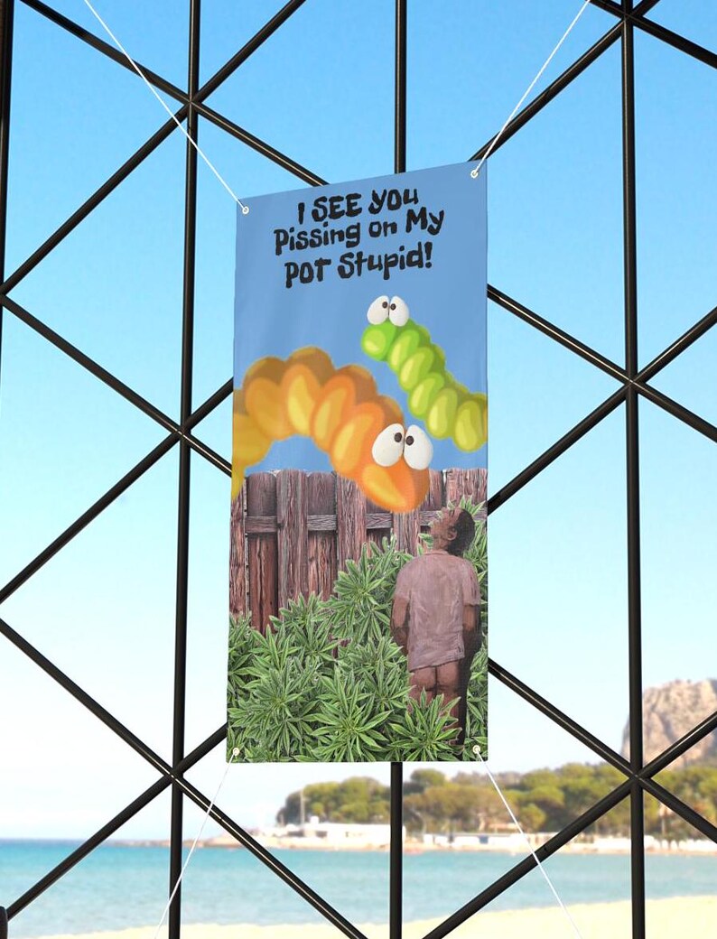 Artsy Image Unique Giant Gummy Worm Garden of Pot Idiot Pissing on Crop ...