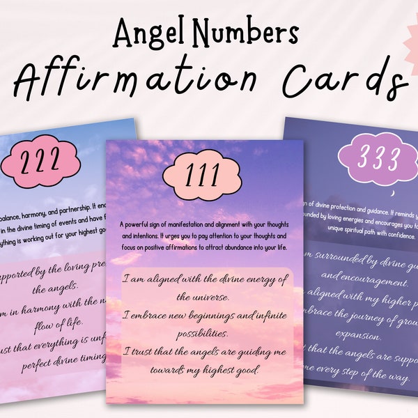 Tarot Cards Angel Numbers - Etsy