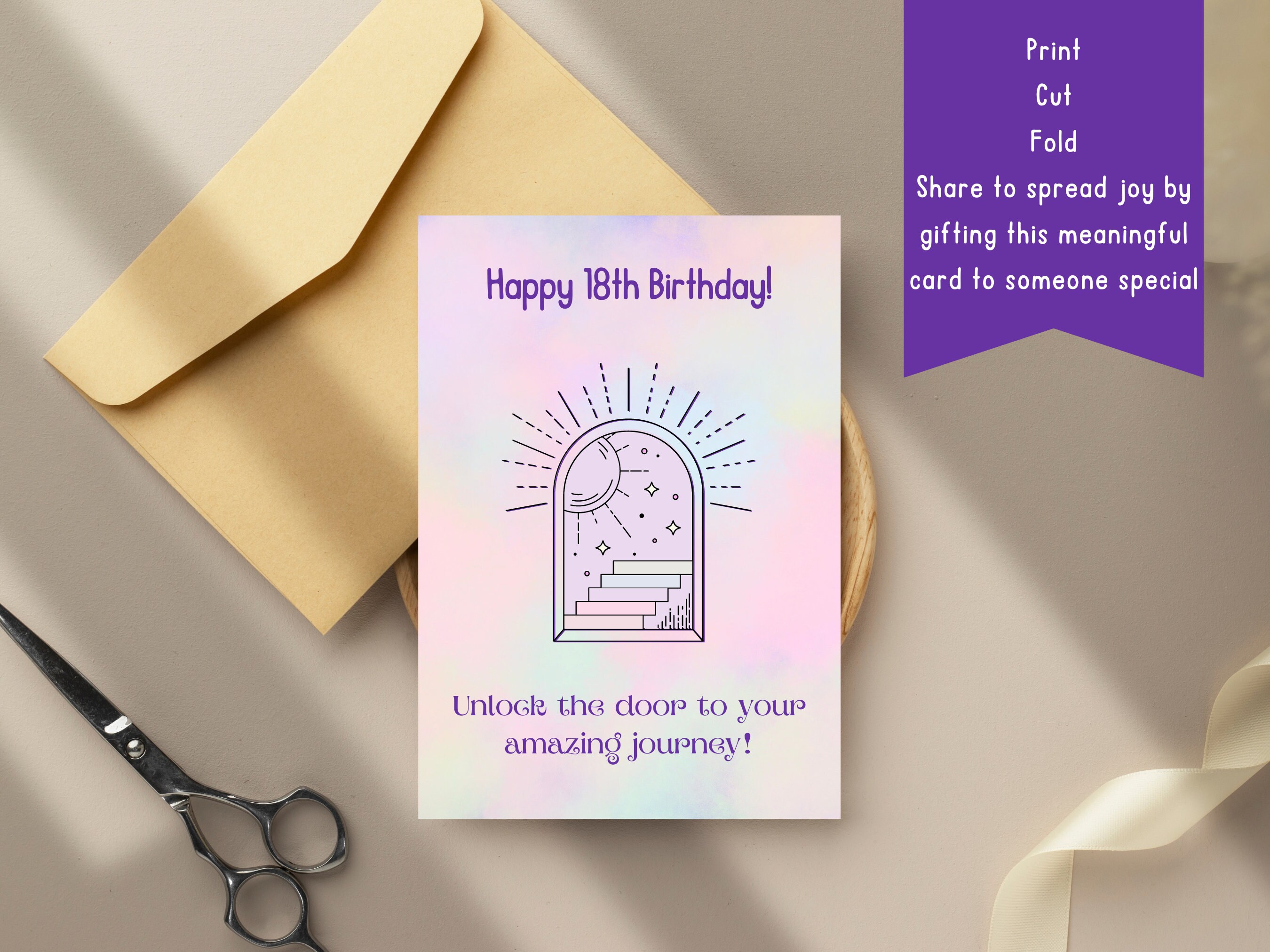 Printable 18th Birthday Card | Instant Download | Cute Birthday Card - Etsy