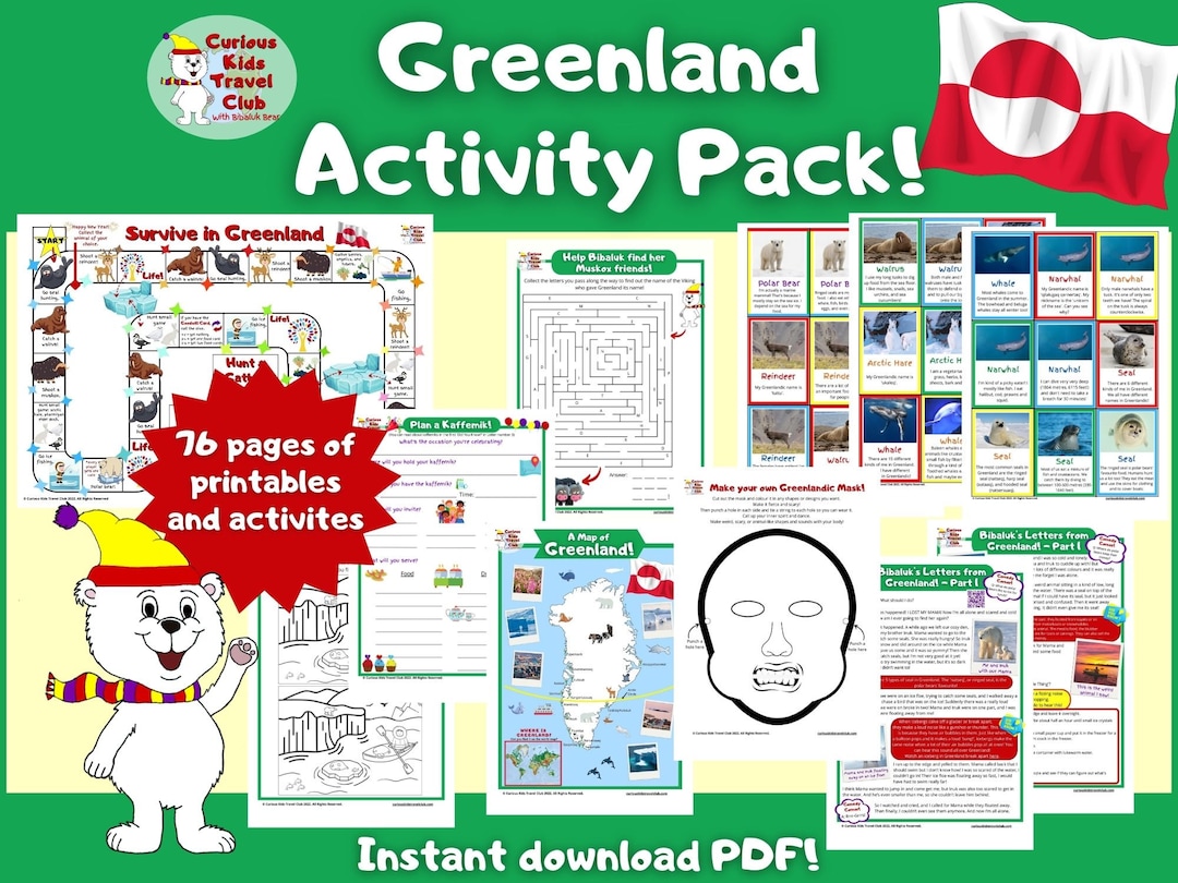 Greenland Adventure Kids Activities - Printable Homeschool Geography ...
