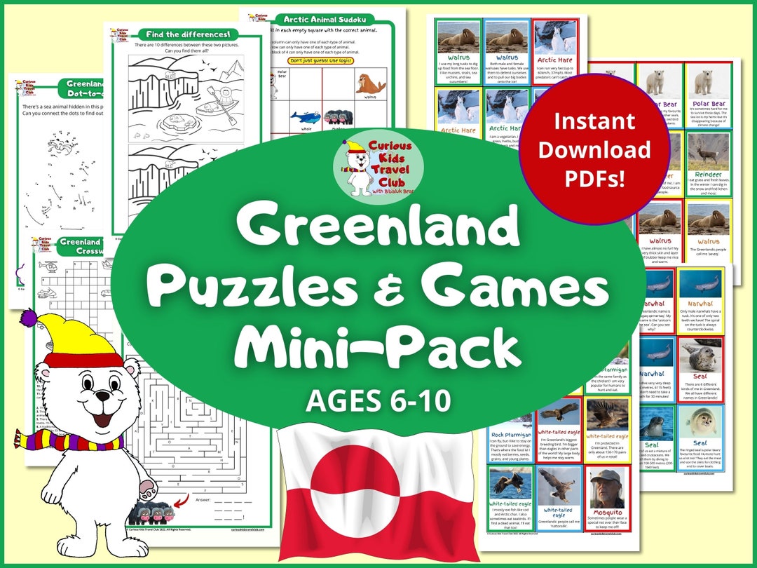 Greenland Puzzles & Games - Kids Activities - Printable Homeschool ...